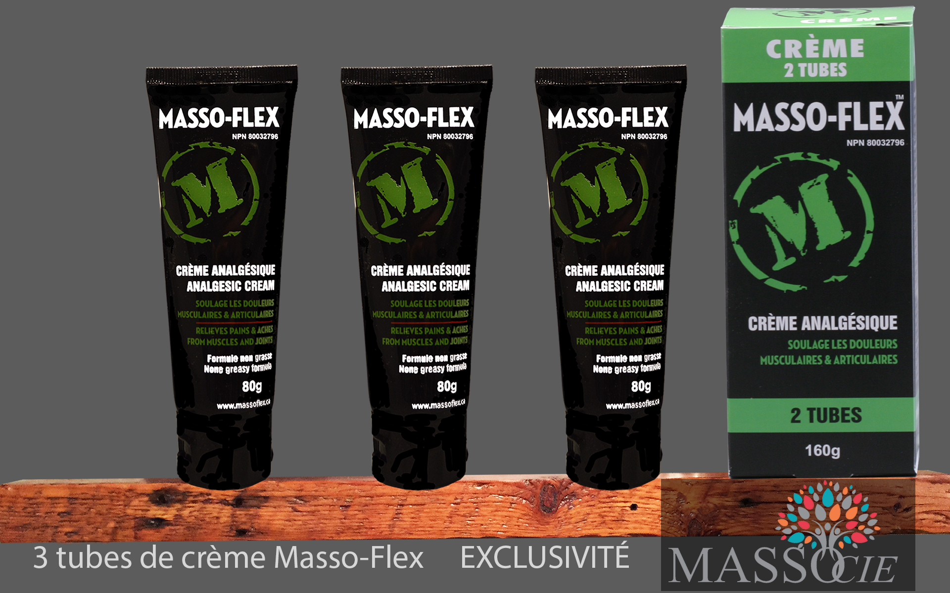 Masso-Flex Crème-trio de recharge - Masso-cie